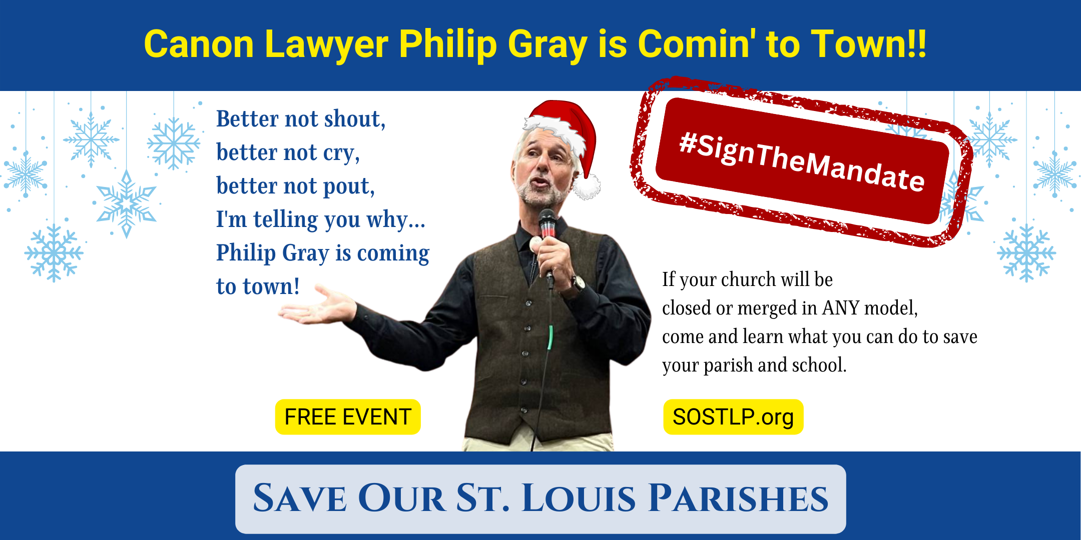 VIDEO: Join us Sat. Dec 10th with Canon Lawyer Philip Gray at 1 pm ...